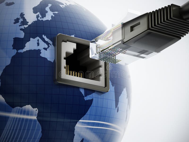 RJ45 Network Binary stock illustration. Illustration of crossover ...