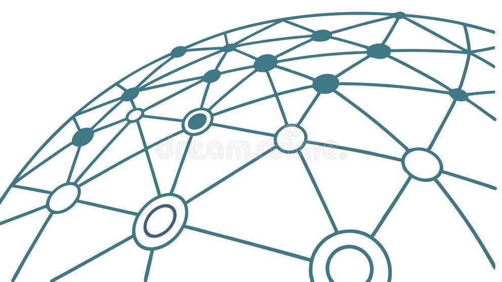 Global Network Sphere Connection Vector, Vector Design Generative AI ...