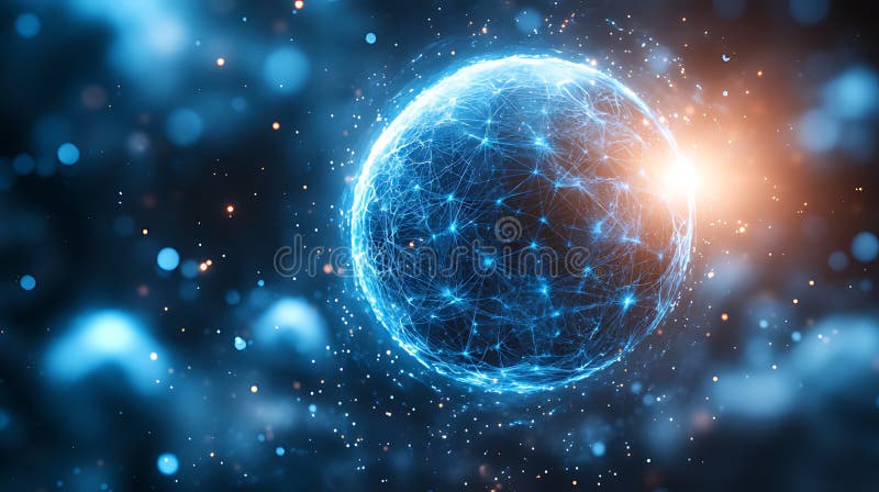 Global Network Sphere, Futuristic Data, Abstract Background, Technology Concept Stock ...