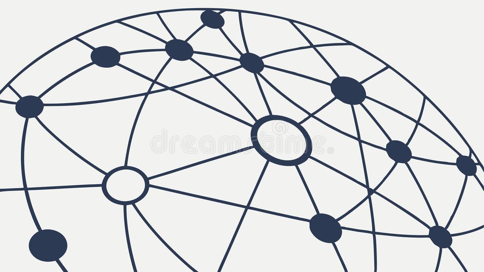 Global Network Sphere, Interconnected World Technology Vector, Vector ...