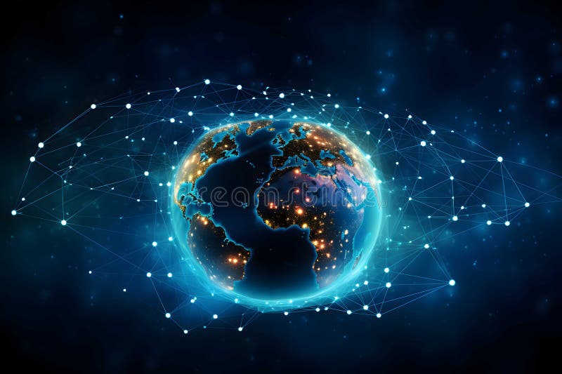 Global Network Technology Line and Digital World Share, Generated AI ...