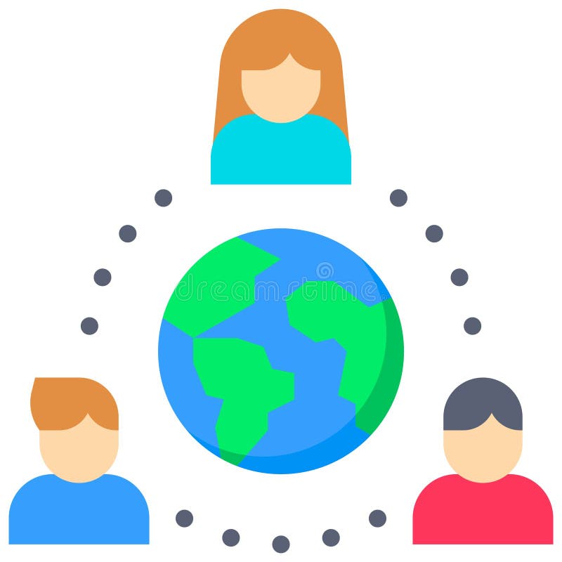 Global Network, Telecommuting or Remote Work Icon Stock Vector ...