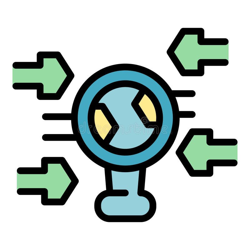 Global Network Traffic Flowing To Central Server Hub Icon Stock ...