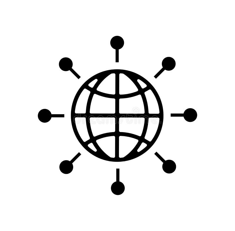 Global Network Vector Icon Illustration Stock Vector - Illustration of connect, earth: 239001320