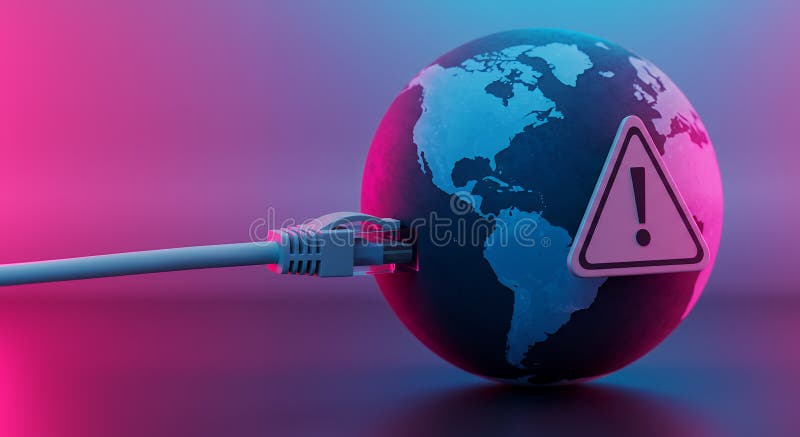 Global Network Warning: Cybersecurity Alert! Globe Connected ...