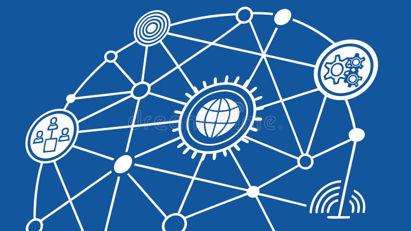 Global Network and Web Icon, Internet Connectivity Vector. Vector ...