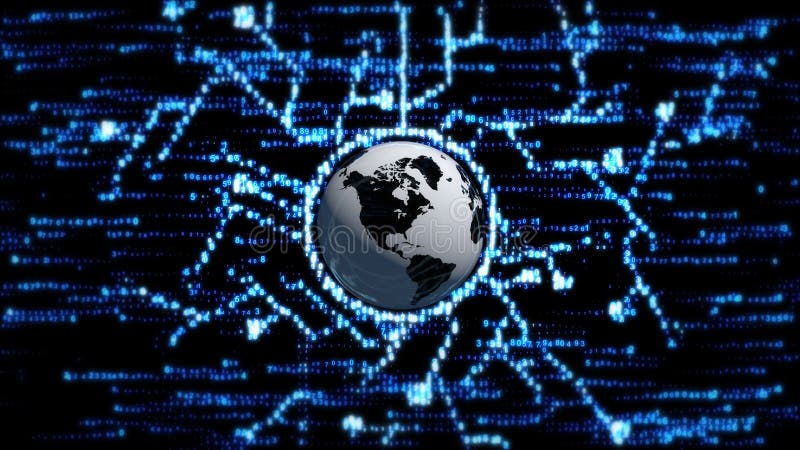 Global Network World. the Concept of the Internet All Over the World ...