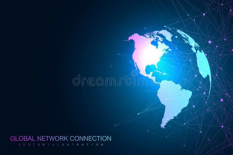 Sci-fi Futuristic Technologies, Global Network with World Map, Abstract ... Sci-fi Futuristic Technologies, Global Network with World Map, Abstract ...