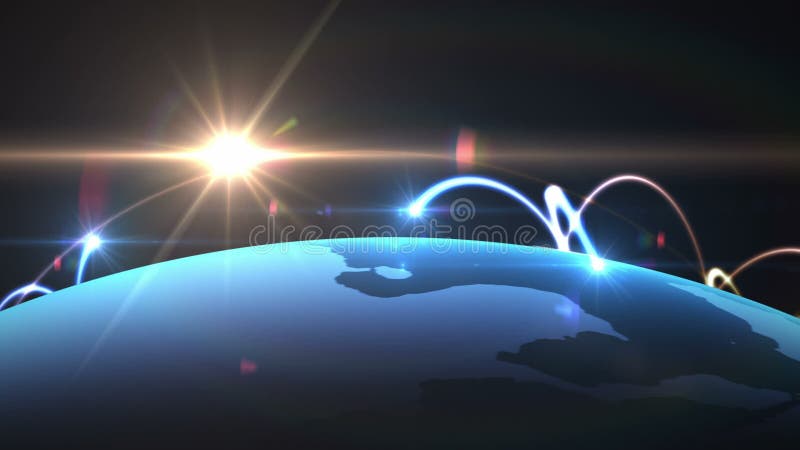 Global Network Connectivity Concept Featuring Earth S Digital Map ...