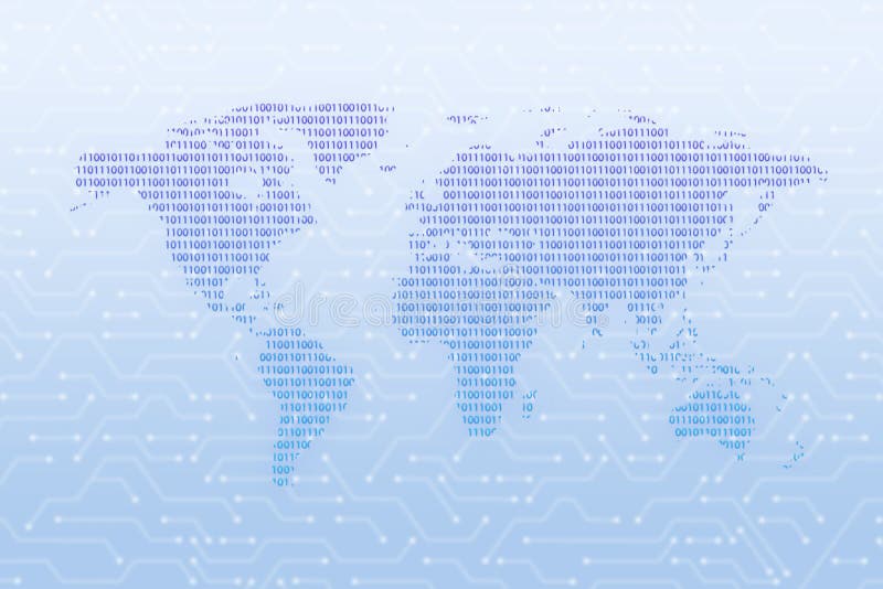 Global Network on World Map for Technology and Future Concept Stock ...