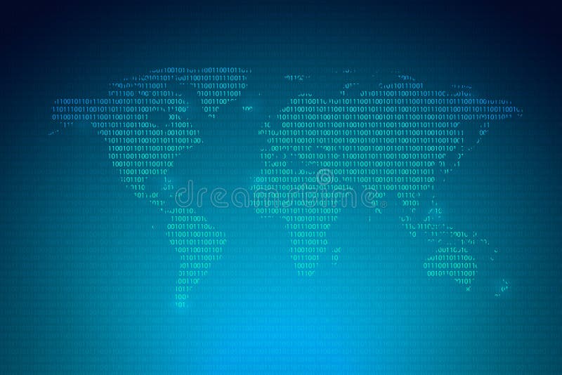 Global Network on World Map for Technology and Future Concept Stock ...