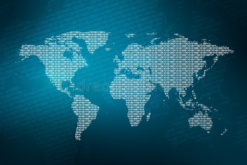 Global Network on World Map for Technology and Future Concept Stock ...