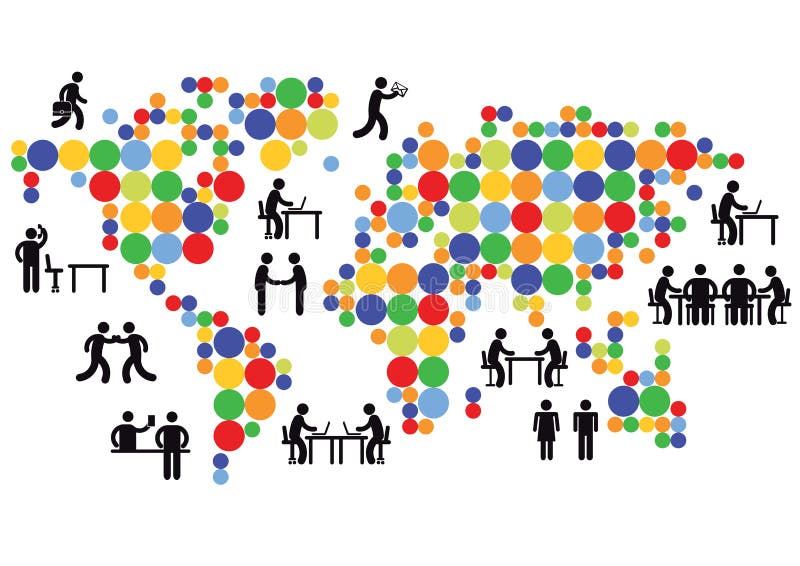 Global networking concept stock vector. Illustration of businessmen ...