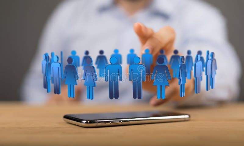A Global Networking 3d Human Select Concept Stock Photo - Image of ...