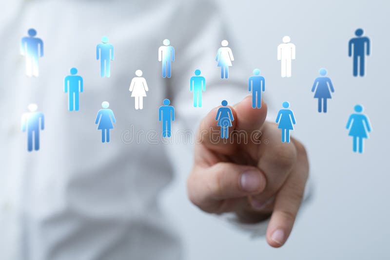 A Global Networking 3d Human Select Concept Stock Photo - Image of line ...