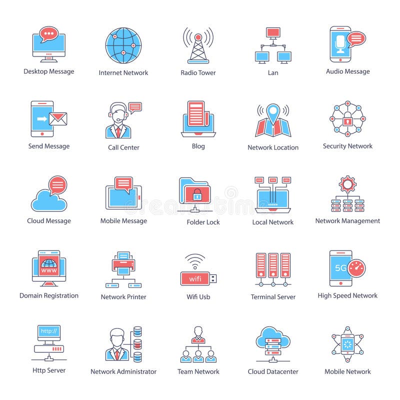 Global Networking Flat Icons Pack Stock Vector - Illustration of ... Global Networking Flat Icons Pack Stock Vector - Illustration of ...