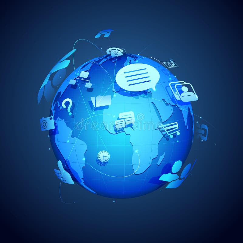 Global Networking stock vector. Illustration of global - 32379572