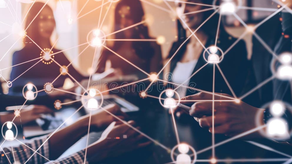 Global Networking Nexus: Business Structure in Motion Stock Photo ...