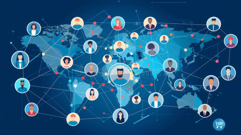 Global Networking Nexus: Business Structure in Motion Stock Image ...