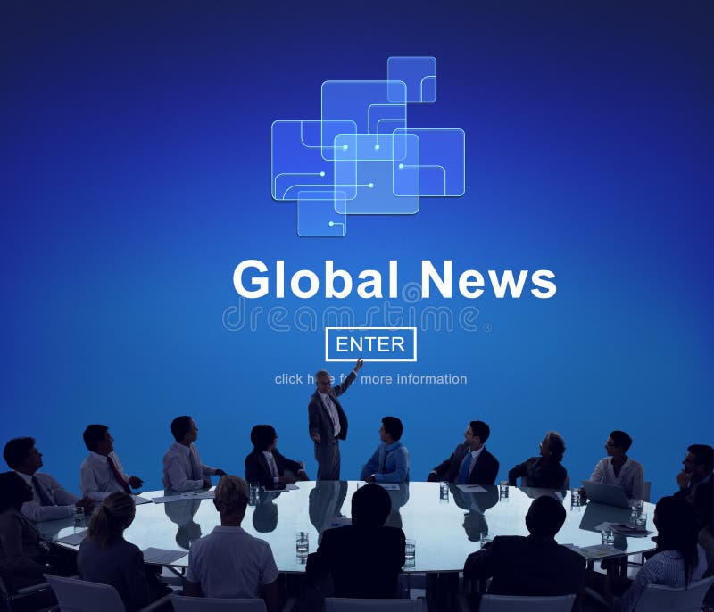 Global News Online Technology Update Concept Stock Photo - Image of ...