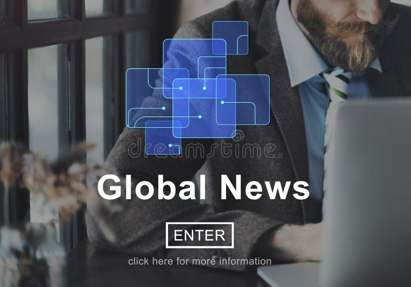 Global News Online Technology Update Information Concept Stock Photo ...