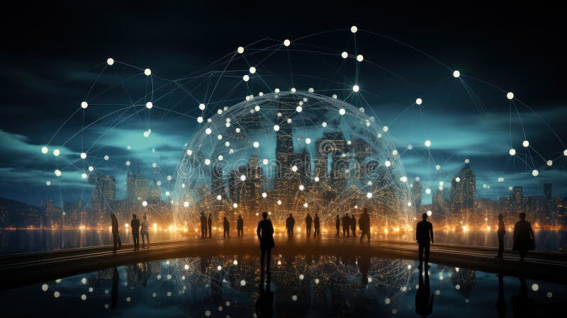 Global Nexus: Connecting Business Horizons Stock Image - Image of ...