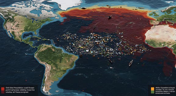 Global Ocean Plastic Pollution: a Visualization of the Great Pacific Garbage Patch and Its ...