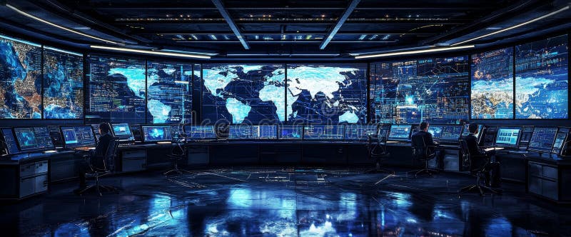 The Global Operations of High-tech Command Centers are Monitored Via ...