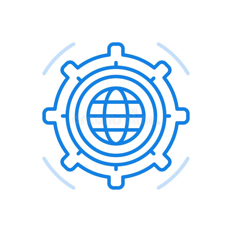 Global Optimization Vector Line Icon. International Information ...