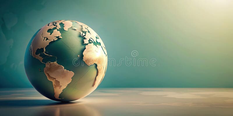 Global Orb a Metallic Representation of Planet Earth. Generative AI ...