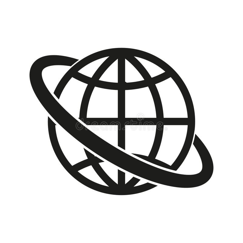 Global Orbit Icon. Worldwide Network Symbol. Internet Connection Vector ...