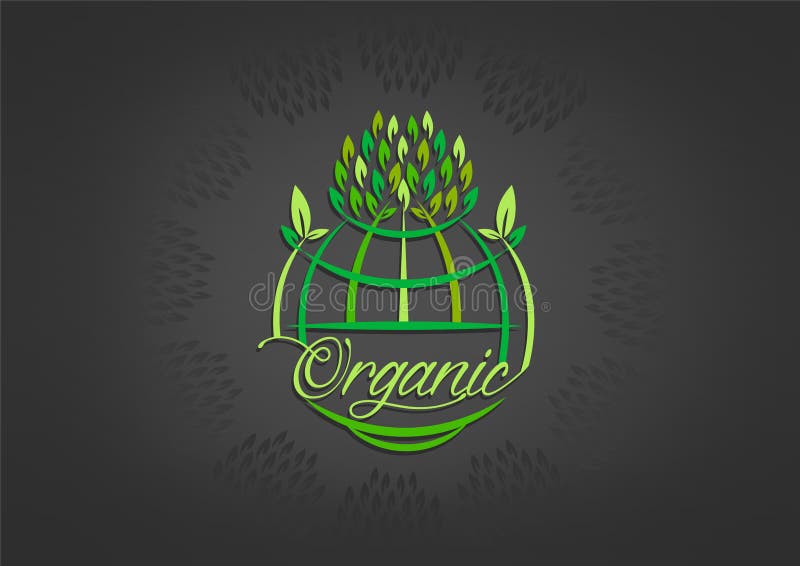 Global Organic Symbol Design Stock Vector - Illustration of black ...