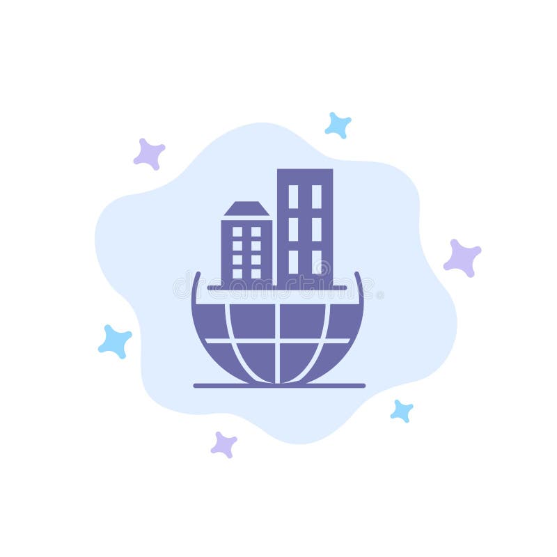 Global Organization, Architecture, Business, Sustainable Blue Icon on ...