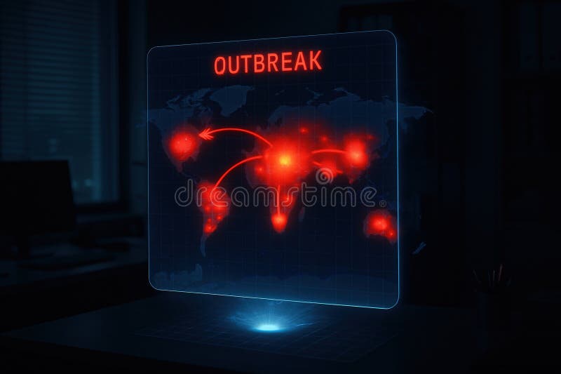 Global Outbreak Visualization Depicting Spread Across Continents ...