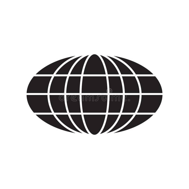 Global Oval Icon Symbol Vector Illustration Stock Vector - Illustration ...