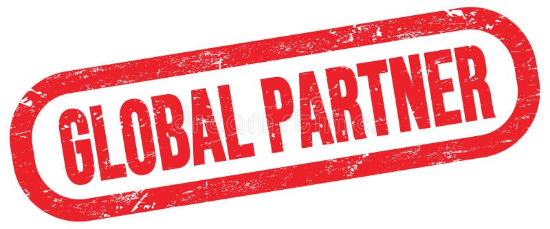 GLOBAL PARTNER, Text Written on Red Stamp Sign Stock Illustration ...