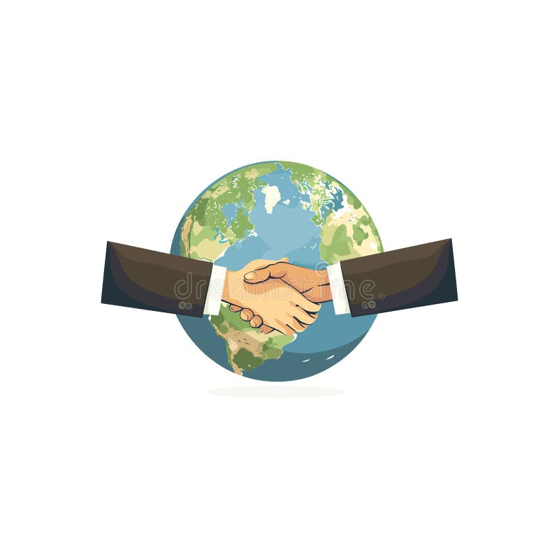 Global Partnership Handshake. Vector Illustration Design Stock ...