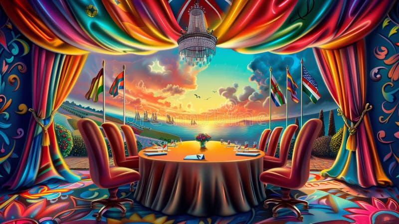 The global Peace Summit stock illustration. Illustration of invasion ...