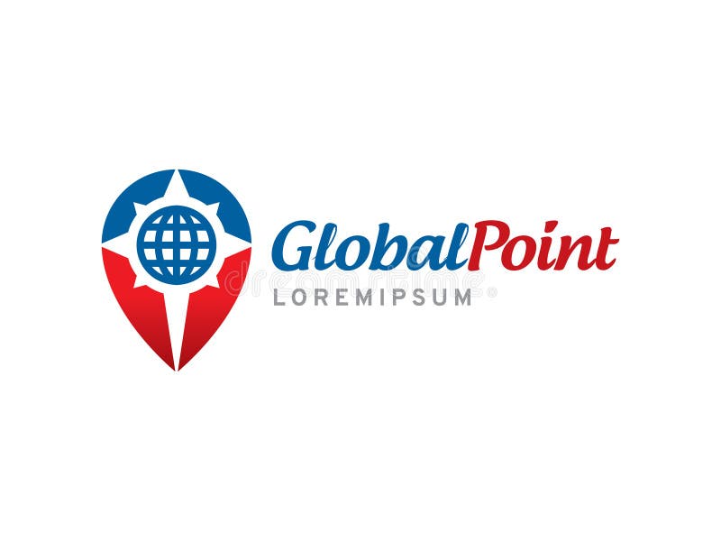 Global Point Logo Symbol or Icon Template Stock Vector - Illustration ...