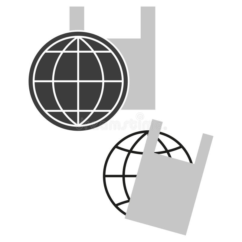 Global Pollution Icon. Plastic Bag Vector. Earth and Waste ...