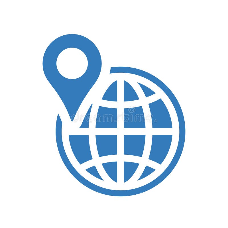 Global Position, Location Icon / Blue Color Stock Vector - Illustration ...