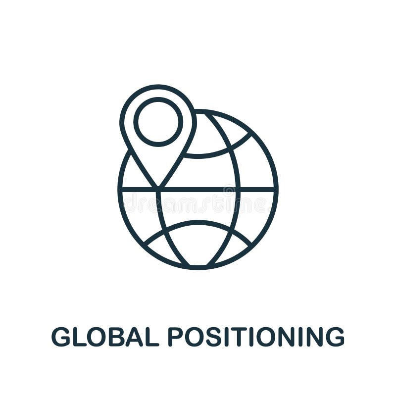 Global Positioning Icon from Production Management Collection. Simple ...