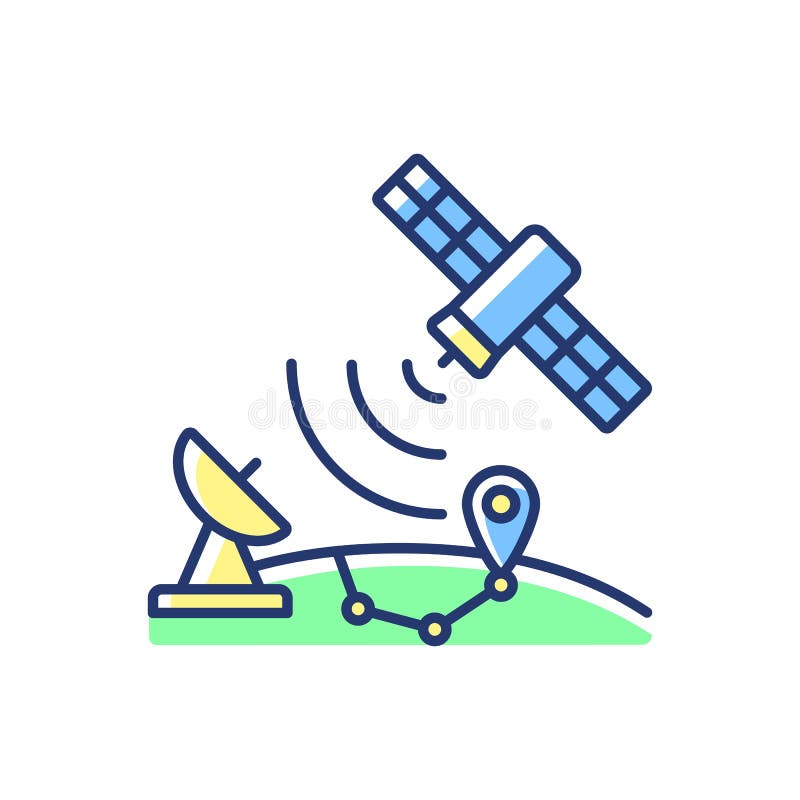 Global Positioning System Icon Line Stock Illustrations – 2,424 Global ...