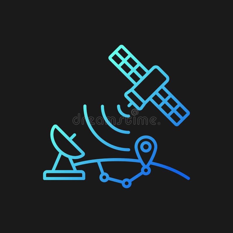 Global Positioning System Gradient Vector Icon for Dark Theme Stock ...