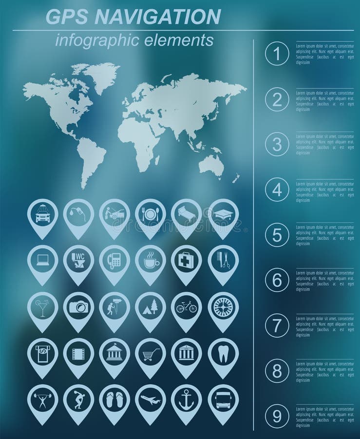 Global Positioning System, Navigation. Infographic Template Stock ...