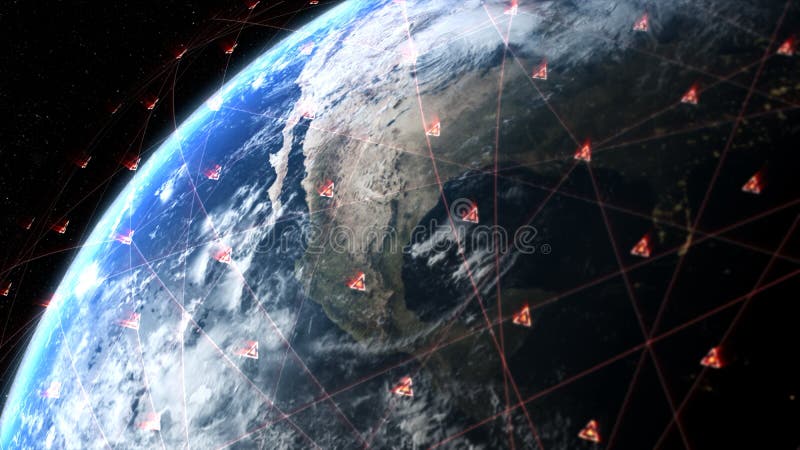 Global Positioning System of Navigation Satellites Stock Illustration ...
