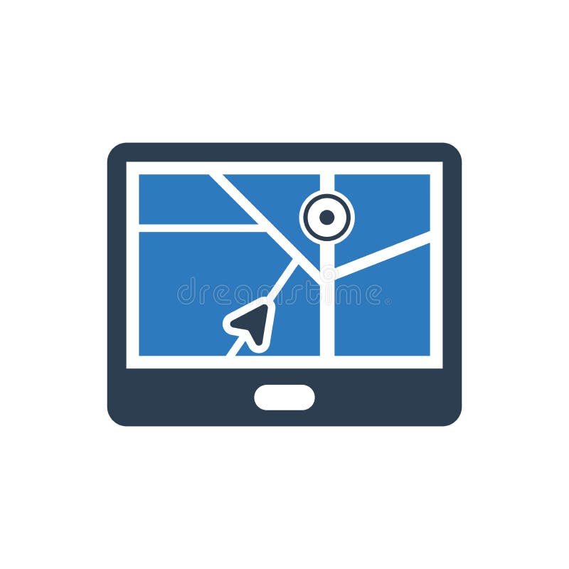 Global Positioning System Tracking Device Icon Stock Illustration ...