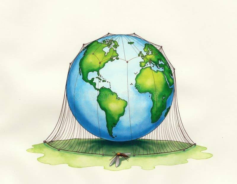Global Protection Net stock illustration. Illustration of global ...