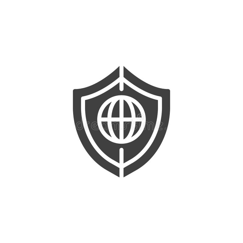 Global Protection and Security Vector Icons Set Cyber Computer Network ...