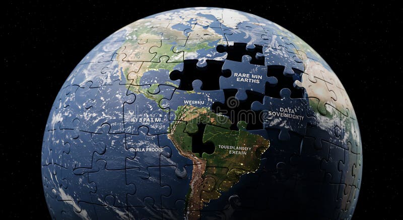 Global Puzzle: Incomplete World Map As Jigsaw Stock Illustration ...